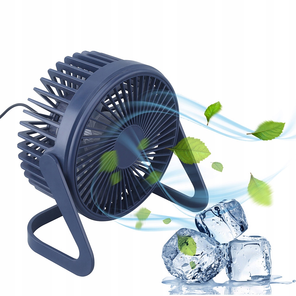 WENTYLATOR WIATRAK BIURKOWY PRZENOŚNY CICHY USB - 11521897862 ...