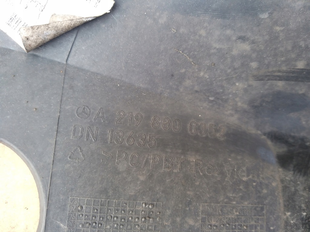 MERCEDES W219 ŚLIZG ZDERZAKA STELAŻ 2198800352 - 8456120812 - oficjalne ...