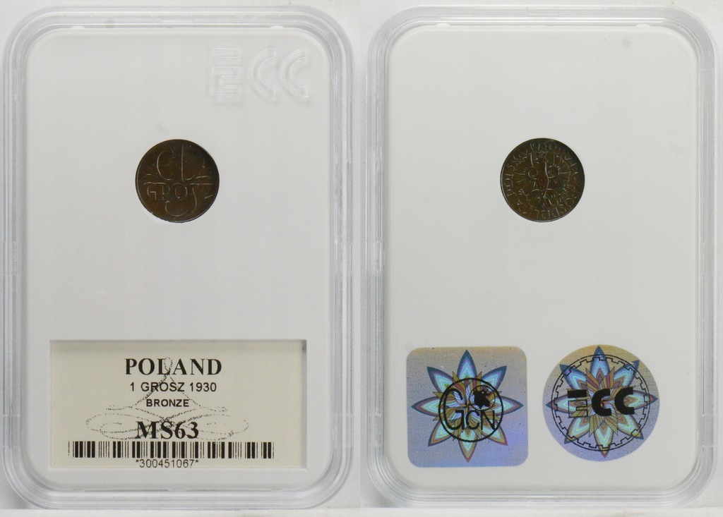 AM. 1 GROSZ 1930 BRĄZ MS63 3.10 - 14433050423 - oficjalne archiwum Allegro