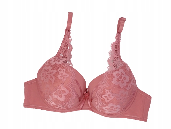 85B Piękny koronkowy biustonosz push-up stanik push B85 brudny róż - 14901696617 - oficjalne ...