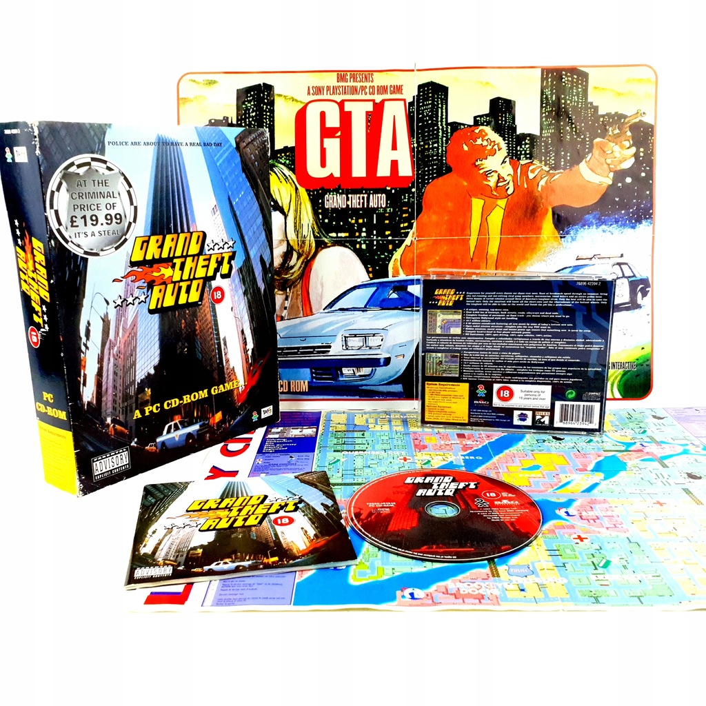 GRAND THEFT AUTO 1 I BIG BOX KOLEKCJONERSKA GTA PC - 11771881993 ...