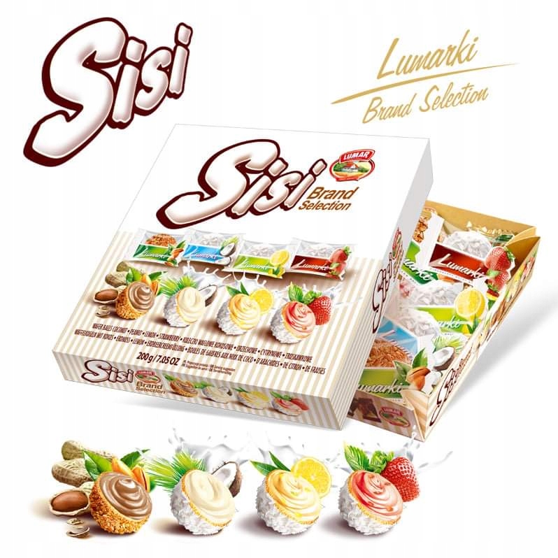 SISI CIASTKA KULKI WAFLOWE 4 SMAKI LUMAR 200g - 12380654786 - oficjalne ...