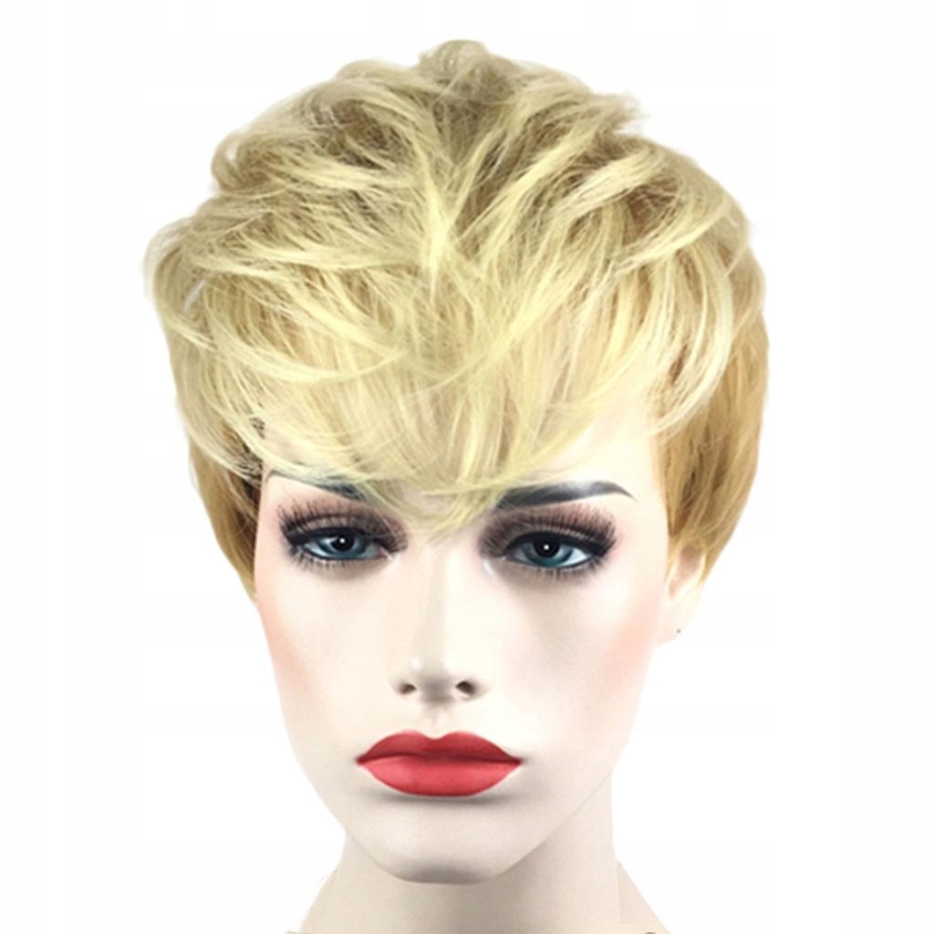26cm Blonde Pixie Cut Straight Short Wigs for Women Party Cosplay ...