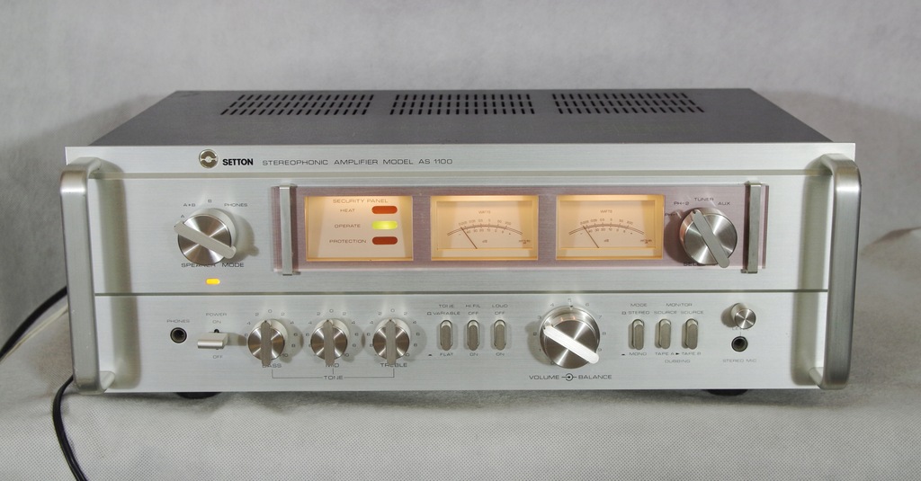 Setton AS 1100, WZMACNIACZ stereo, VINTAGE, wychyły - 14528592814 ...