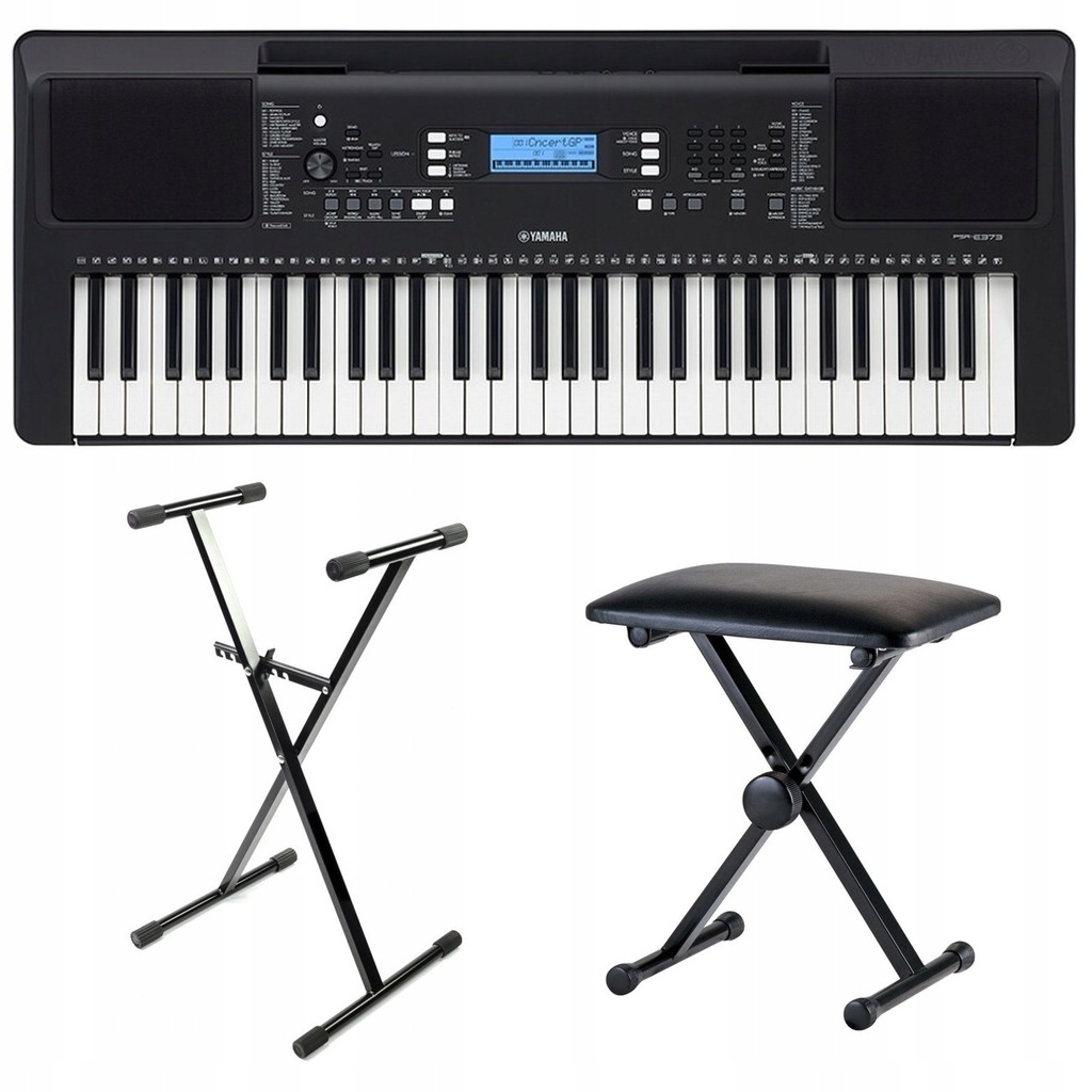 KEYBOARD YAMAHA PSR E-373 E373 Zestaw M4 36 mies. - 11389775264 - oficjalne archiwum Allegro