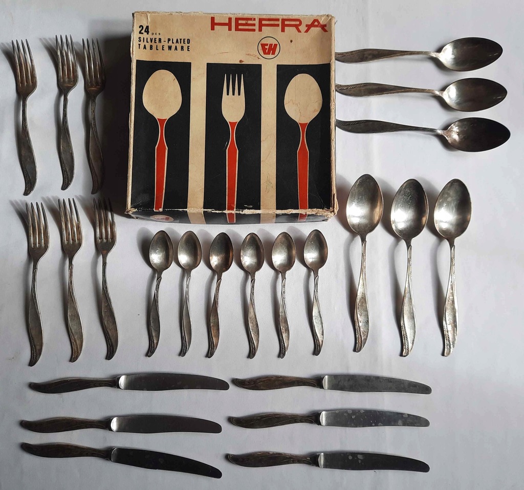 HEFRA WZÓR AMERYKAŃSKI ZESTAW SZTUĆCÓW 24 ELEMENTY KOMPLET ...