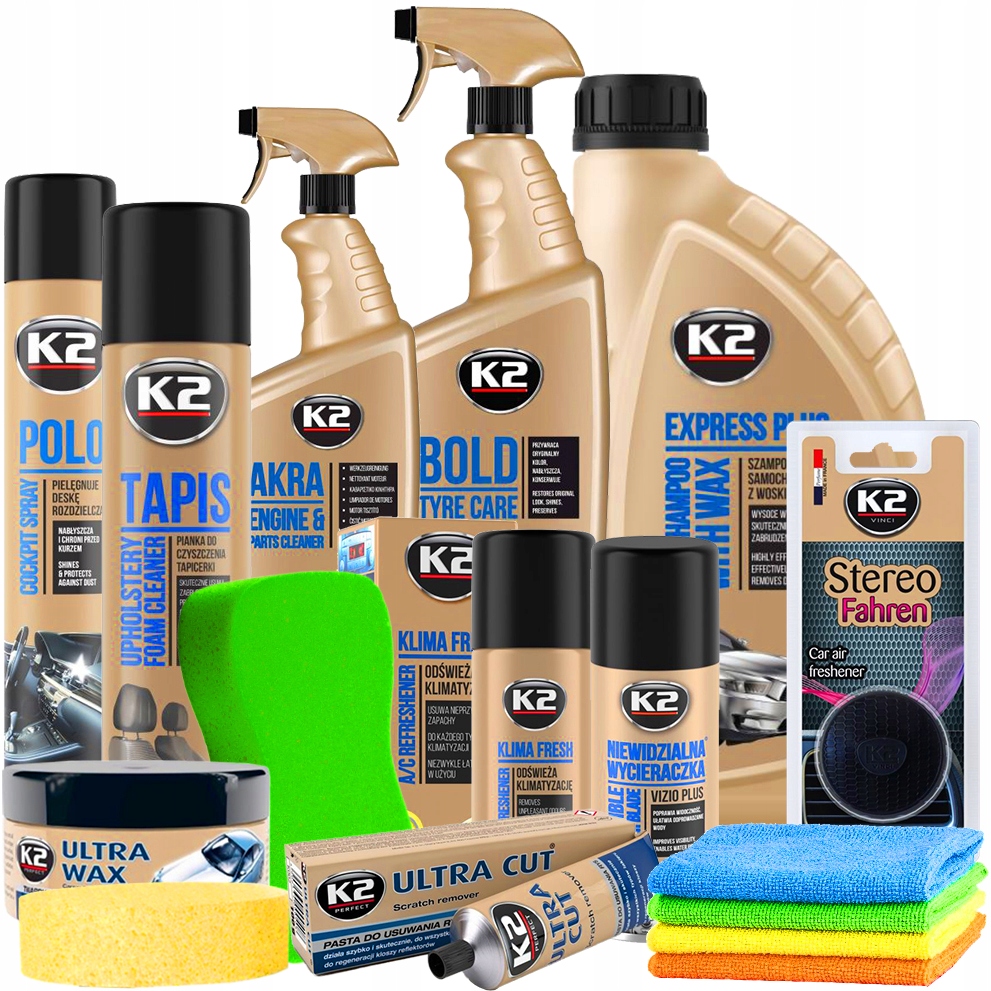 K2 DUŻY ZESTAW KOSMETYKÓW DO PIELĘGNACJI AUTA - 7446339115 - oficjalne ...