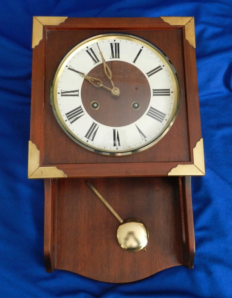 ZEGAR MECHANICZNY NAKRĘCANY wiszący GENFA sygnowan - 12528453357 - oficjalne archiwum Allegro