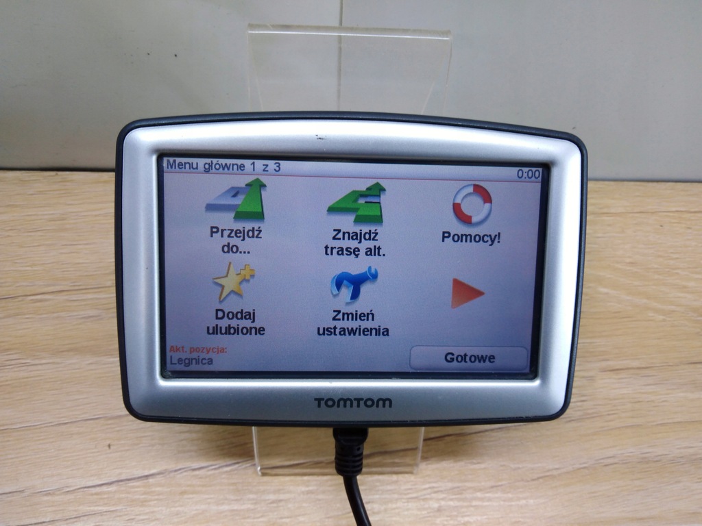 GPS NAWIGACJA SAMOCHODOWA TOMTOM LCD 4,5 PL MENU MAPY POLSKI I EUROPY ...