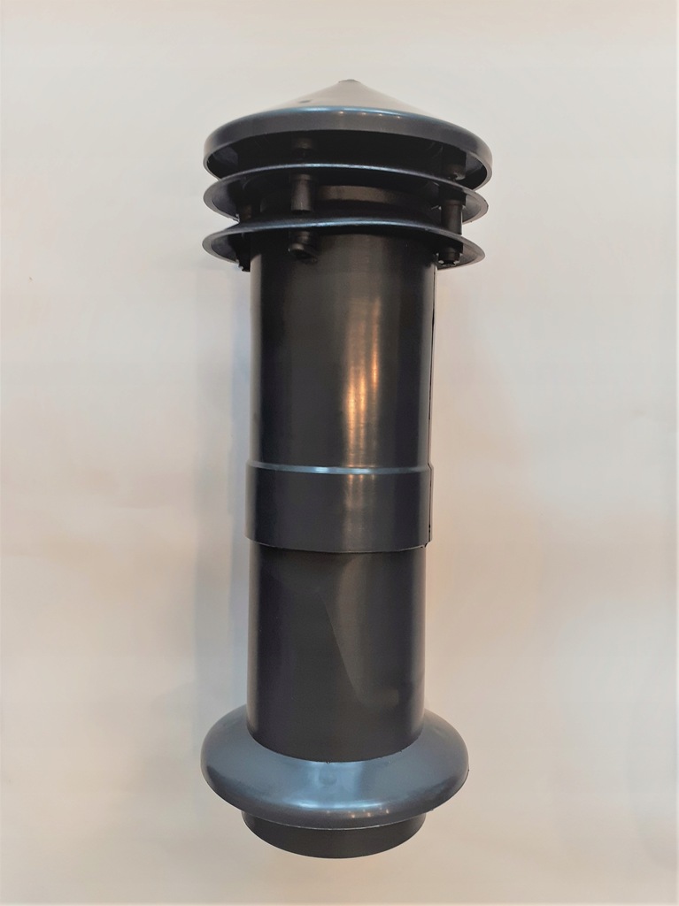 Wywiewka wentylacyjna rurka/rozeta fi 110 GRAFIT - 11278249769 - oficjalne archiwum Allegro