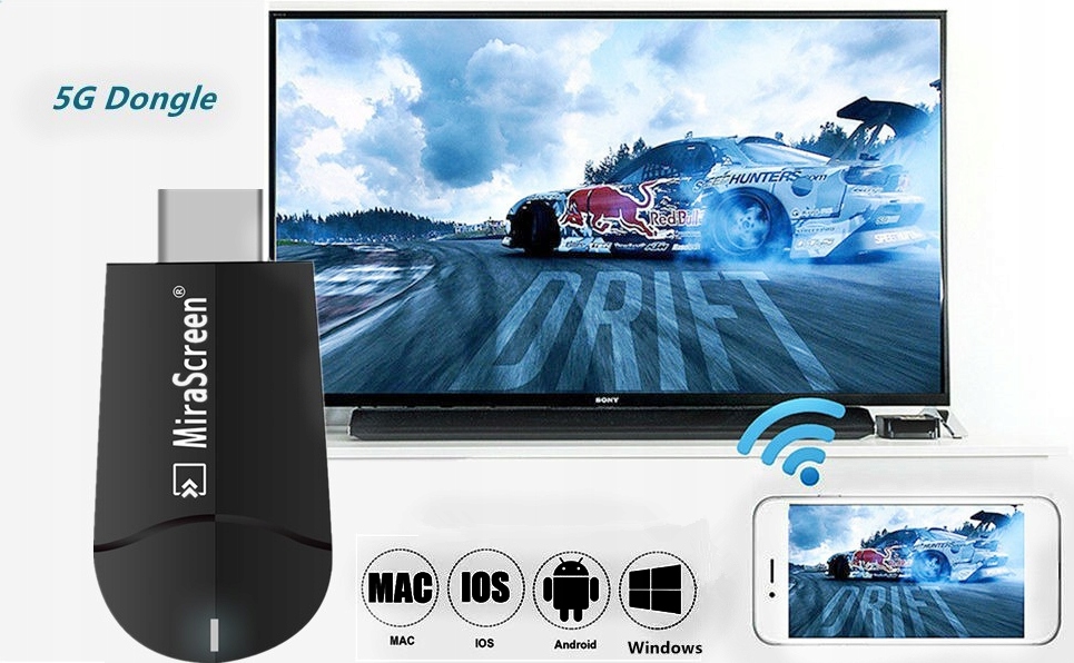 MiraScreen K6 adapter miracast 4K 5Ghz Airplay TV - 12252084276 ...