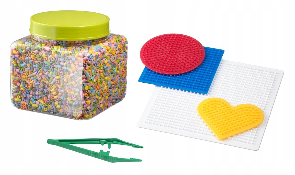 IKEA PYSSLA Koraliki do prasowania pastelowe formy - 12048335927 ...