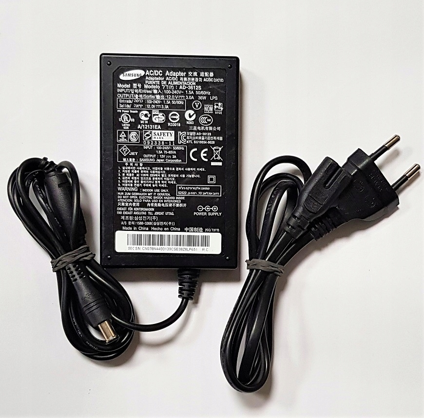 ORYGINALNY ZASILACZ SAMSUNG 12V 3A AD-3612S - 14085702619 - oficjalne ... ORYGINALNY ZASILACZ SAMSUNG 12V 3A AD-3612S - 14085702619 - oficjalne ...