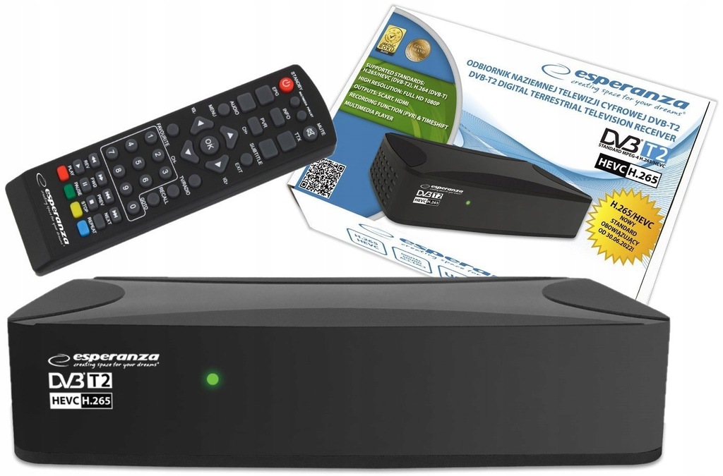 DEKODER TUNER TV NAZIEMNEJ HD DVB-T2 HEVC H.265 - 11615665522 ...