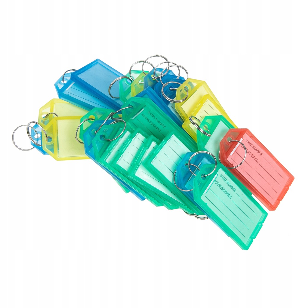 25Pcs Key Labels with Rings Plastic Key Tags Key - 13365247682 ...