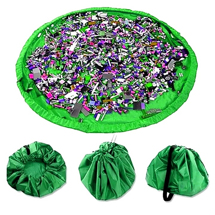 Worek Pojemnik na zabawki LEGO Mata Dla Dzieci 2w1 150cm 100L Pojemna ...