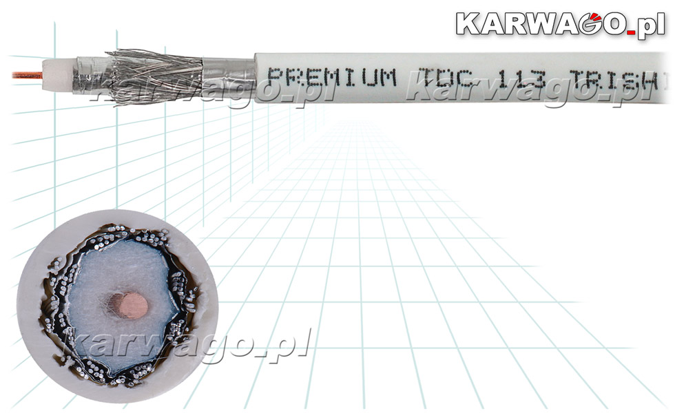 KABEL ANTENOWY KONCENTRYCZNY Premium TDC 113 Cu - 7156912924 ...