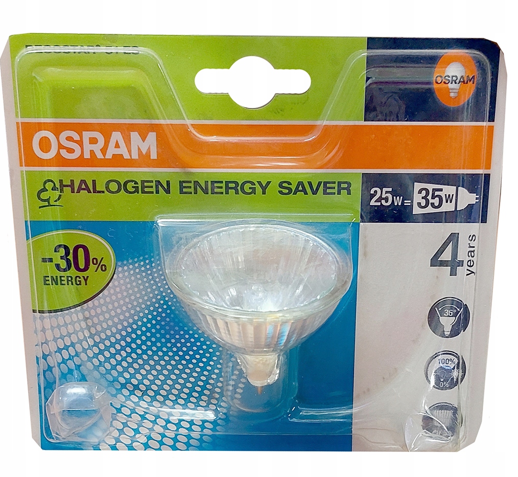 OSRAM ŻARÓWKA HALOGENOWA 47860 WFL 25W = 35W GU5,3 12V - 15021311684 - oficjalne archiwum Allegro