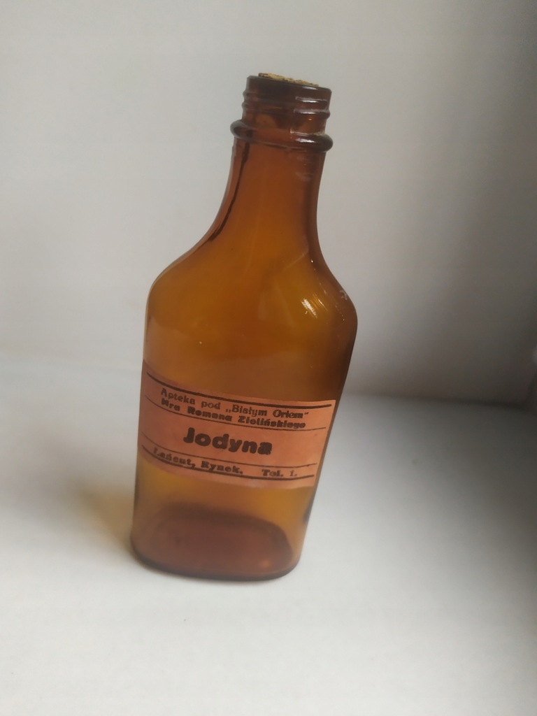 Butelka Lek Apteka pod Białym Orłem Łańcut Jodyna - 13124925157 ...
