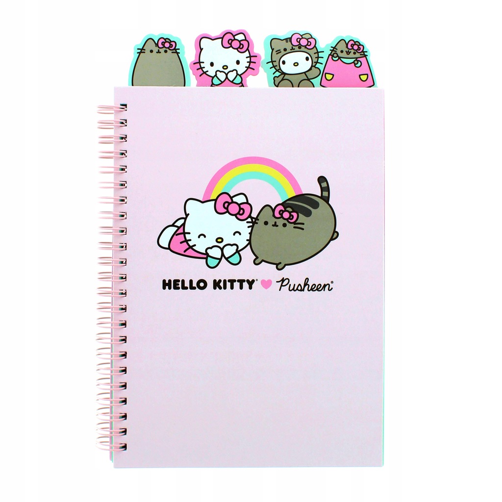 PUSHEEN notes z ozdobnymi znacznikami zeszyt LINIA - 10711303052 ...