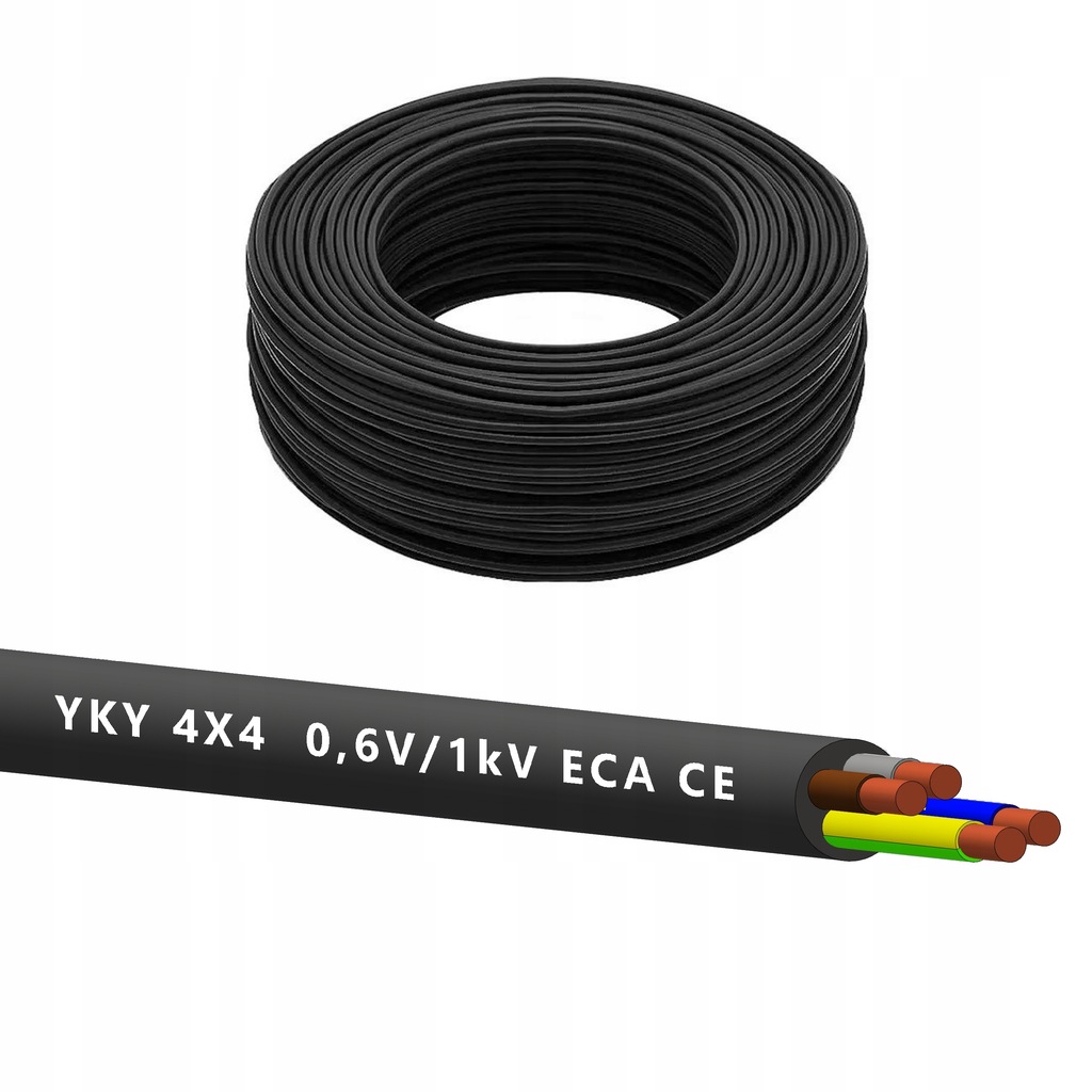 Polski Przewód YKY 4X4 0,6/1kV 1m ZEIT ZIEMNY - 12670098735 - oficjalne ...