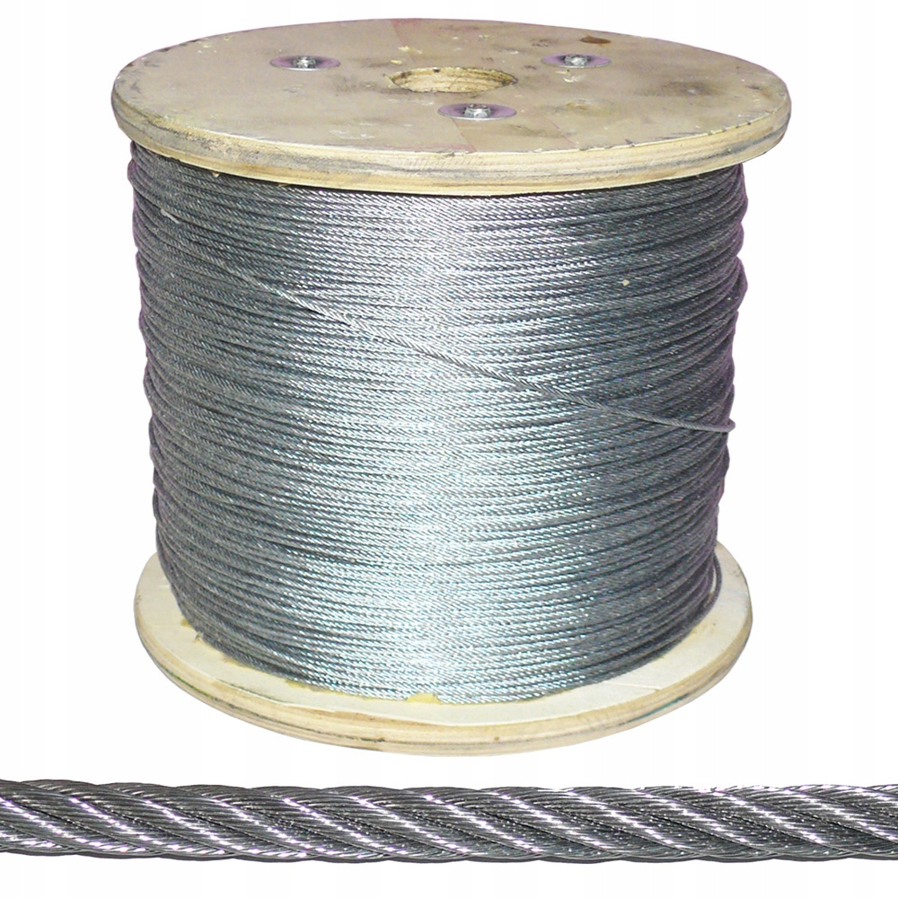 10m Lina Linka Stalowa 2mm 6x7+FC ocynkowana ocynk - 13762722499 - oficjalne archiwum Allegro