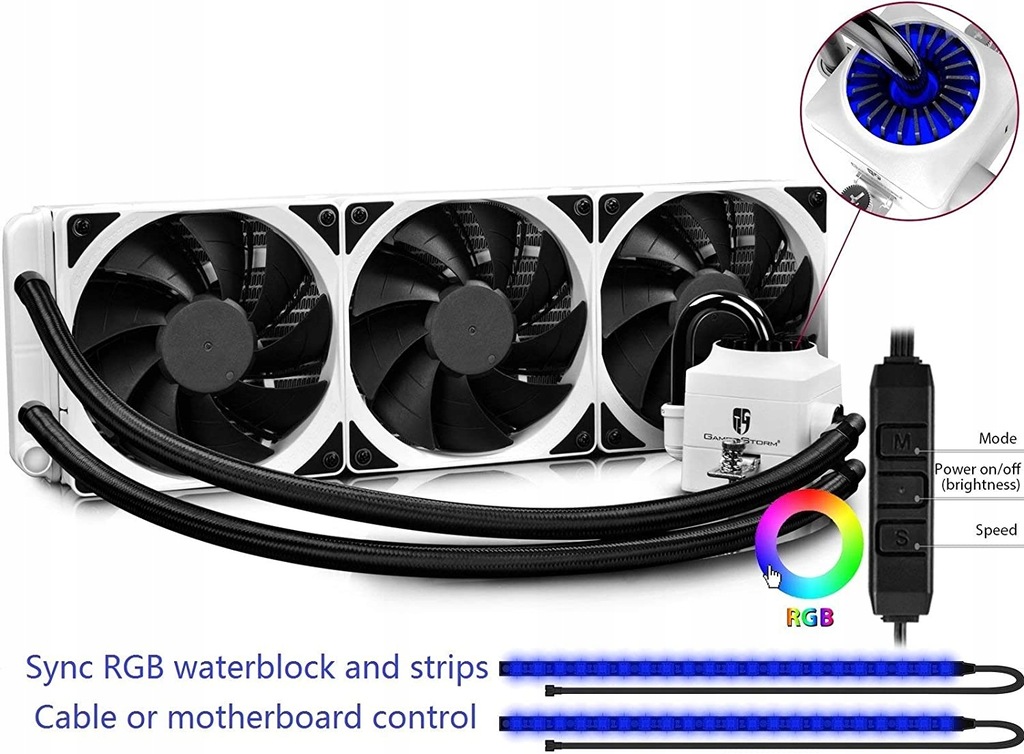 DEEPCOOL Captain 360EX RGB White, chłodzenie AIO - 11480837455 ...