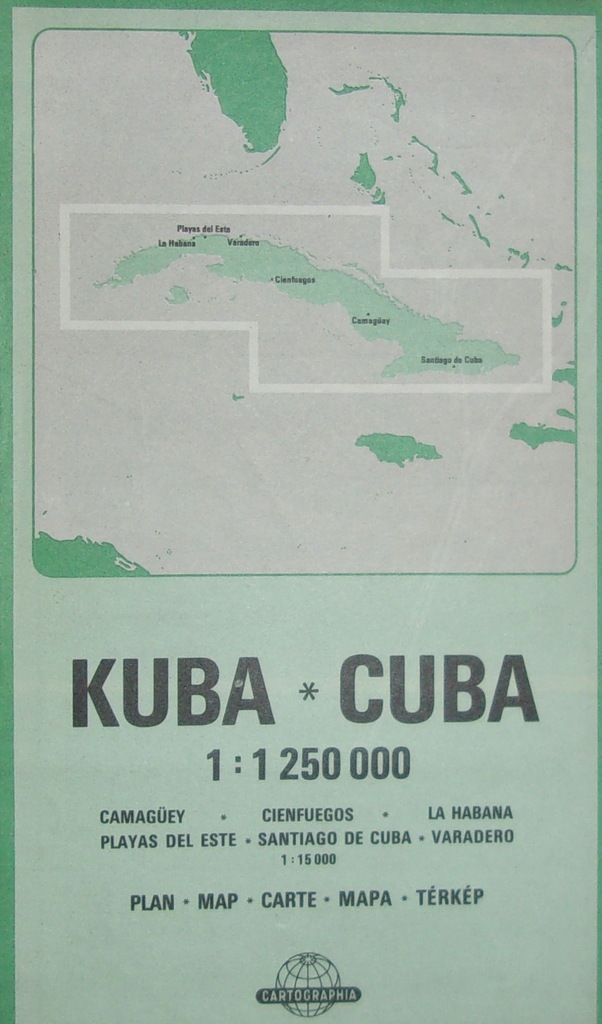 KUBA CUBA PLAN MAP CARTE MAPA TERKEP - 13495706349 - oficjalne archiwum ...
