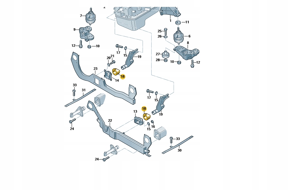 PODUSZKA SILNIKA ODBÓJ GUMOWY AUDI A6 8K0199339M - 12462607276 ...