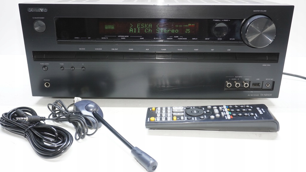 Amplituner 5.1 Onkyo TX-NR509 HDMI PILOT GWARANCJA - 11296062753 - oficjalne archiwum Allegro