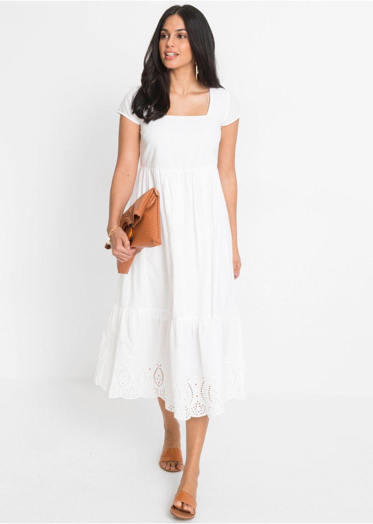 BODYFLIRT SUKIENKA MIDI Z AŻUROWYM HAFTEM 46 - 13994664743 - oficjalne ...