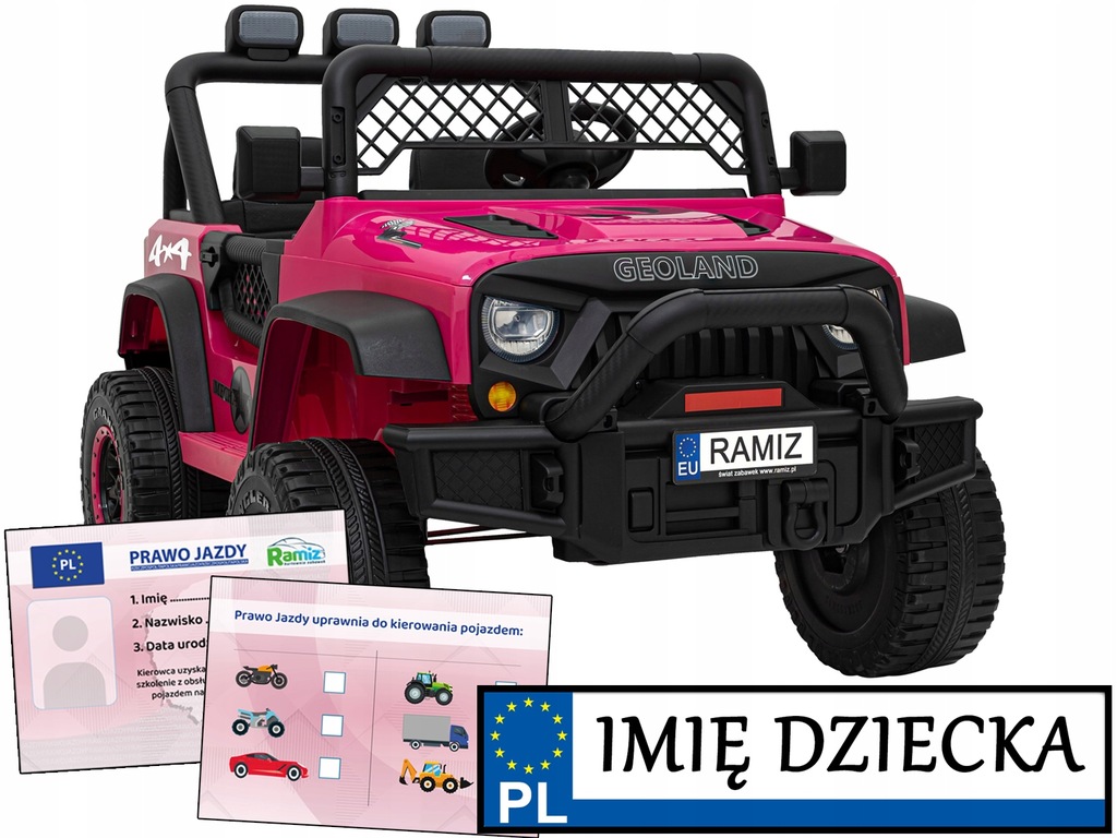 auto elektryczne dla dzieci GEOLAND 2x200W + pilot - 13552753582 ...