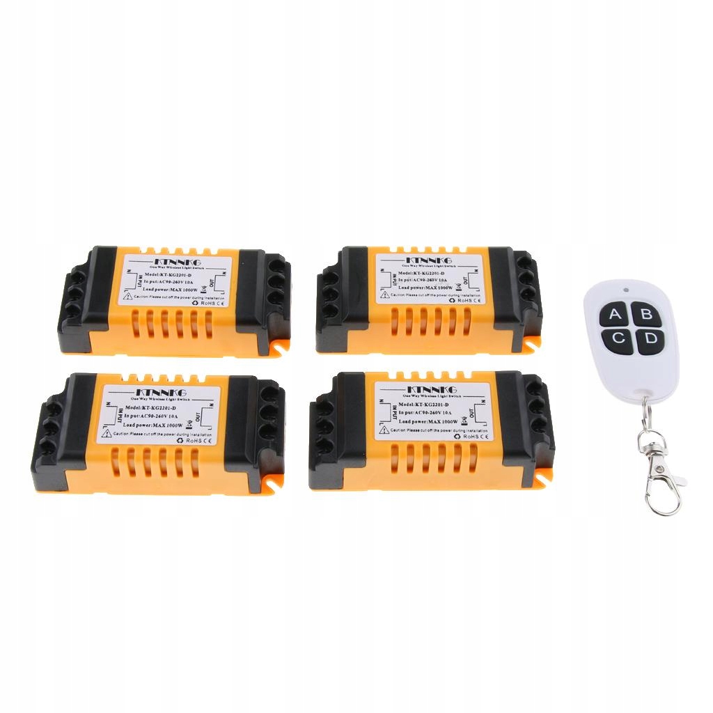 Lamp Relay Switch RF Remote Control Switch, 4 Receivers - 13195410714 ...
