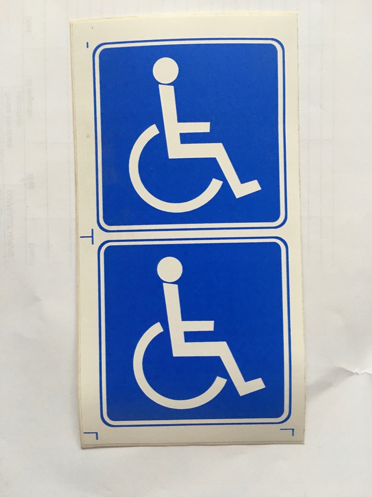 Naklejka Inwalida, niepełnosprawny - 10529289270 - oficjalne archiwum ...