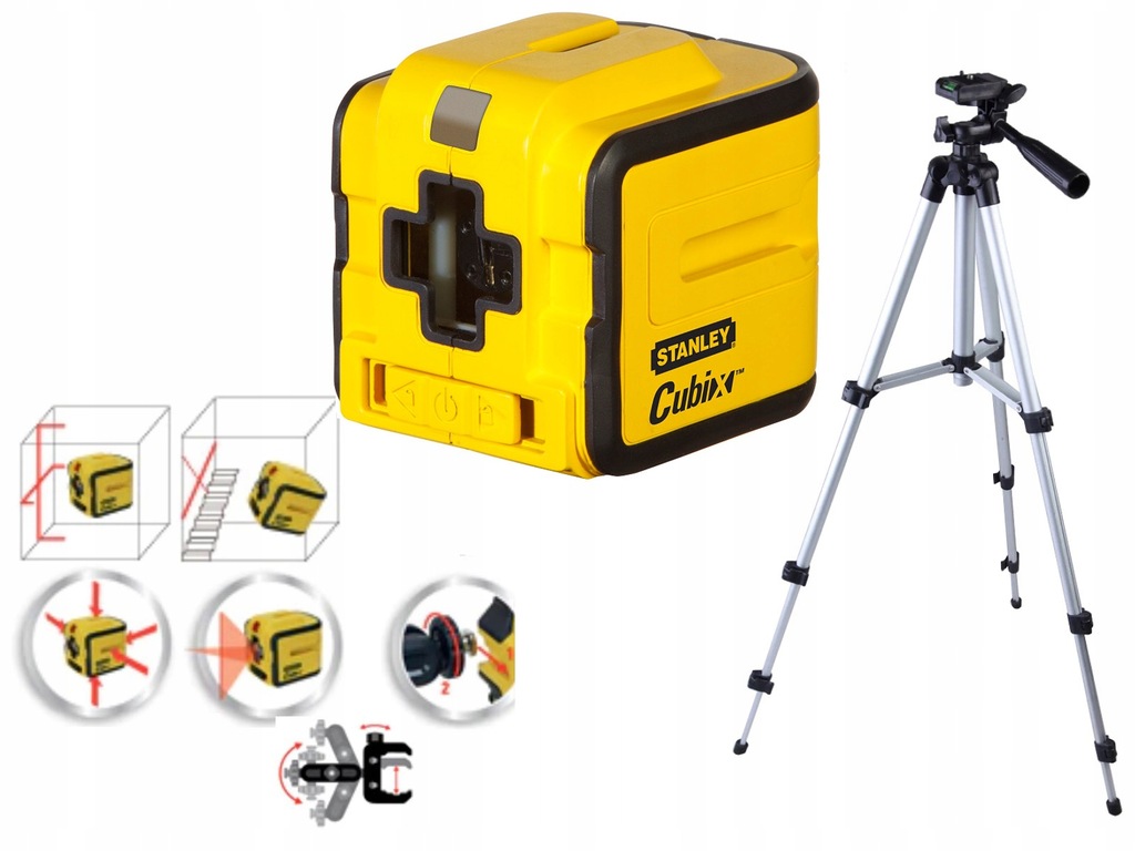 Stanley Laser Krzyżowy CUBIX Quick + statyw - 9677047175 - oficjalne ...