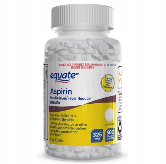 ORYGINALNA ASPIRYNA 325 mg / 500 tabletek - USA - 13396351897 ...