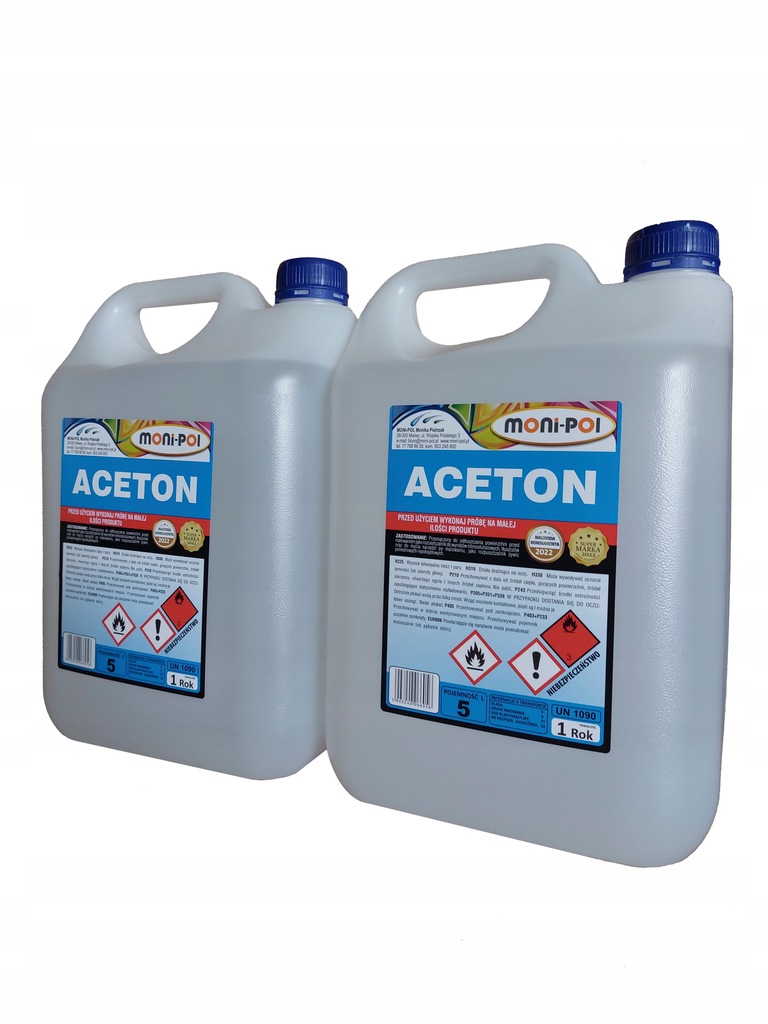 ACETON TECHNICZNY 10 L 2X5L NAJWYŻSZA JAKOŚĆ!! - 12153654738 ...