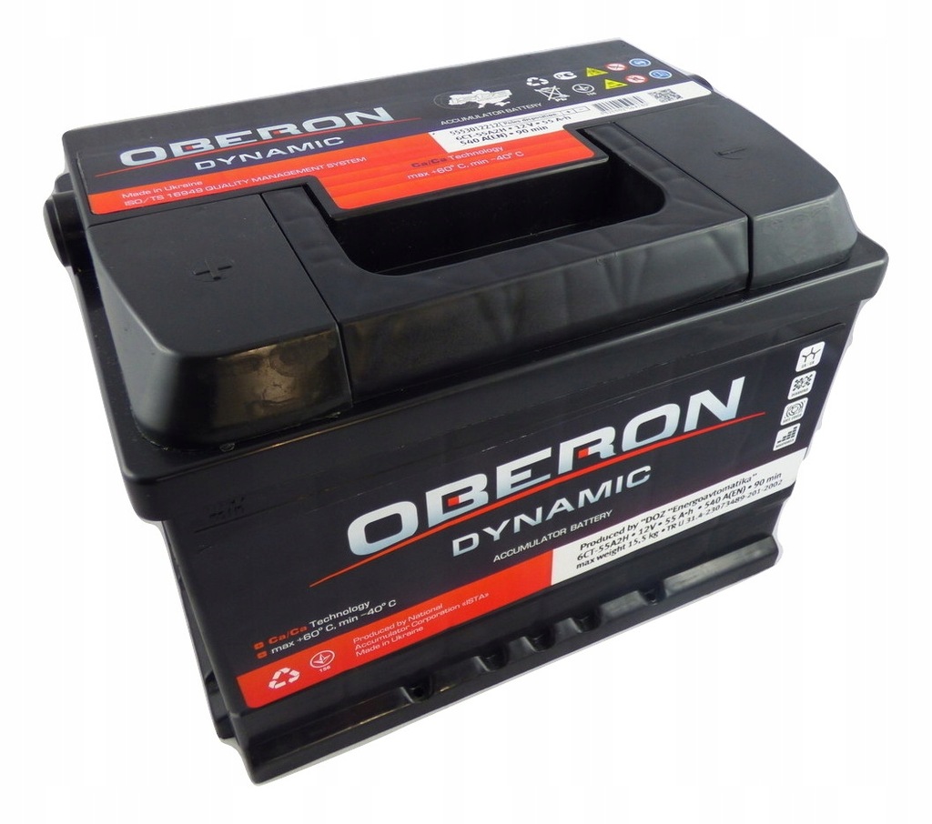 AKUMULATOR OBERON DYNAMIC 55Ah 540A MOCNA UKRAINA - 8755033773 ...