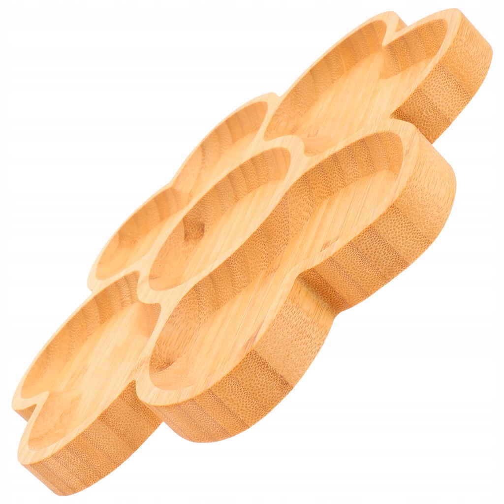 Bamboo Multi Compartment Plate Wood Trim Platters - 13846751058 ...