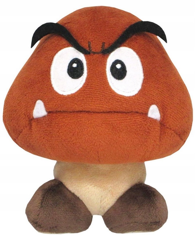 MASKOTKA PLUSZAK NINTENDO SUPER MARIO GOOMBA NOWY - 12331701391 ...
