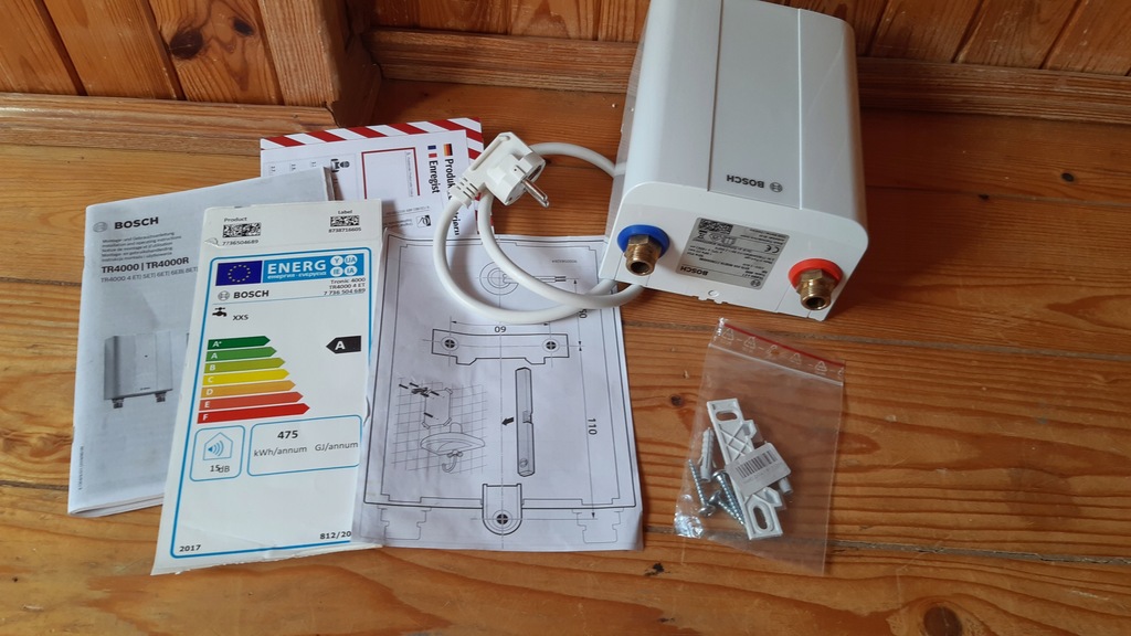 Przepływowy podgrzewacz wody Bosch TR4000 ET 3,6kW - 12802805582 ...