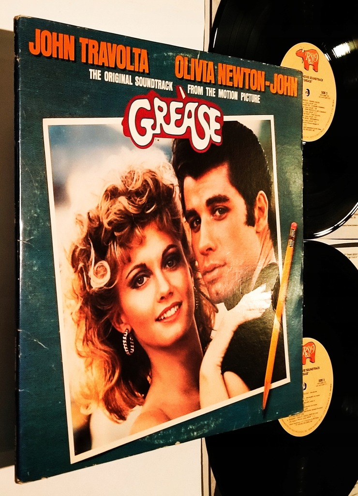 GREASE = SOUNDTRACK 2LPs JOHN TRAVOLTA / OLIVIA NEWTON-JOHN /USA ...