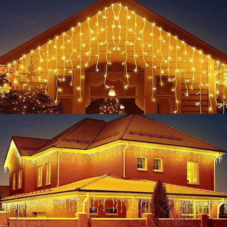 SOPLE 500 LED KURTYNA LAMPKI ZEWNĘTRZNE 25M BIAŁY CIEPŁY IP44 STAŁE ...