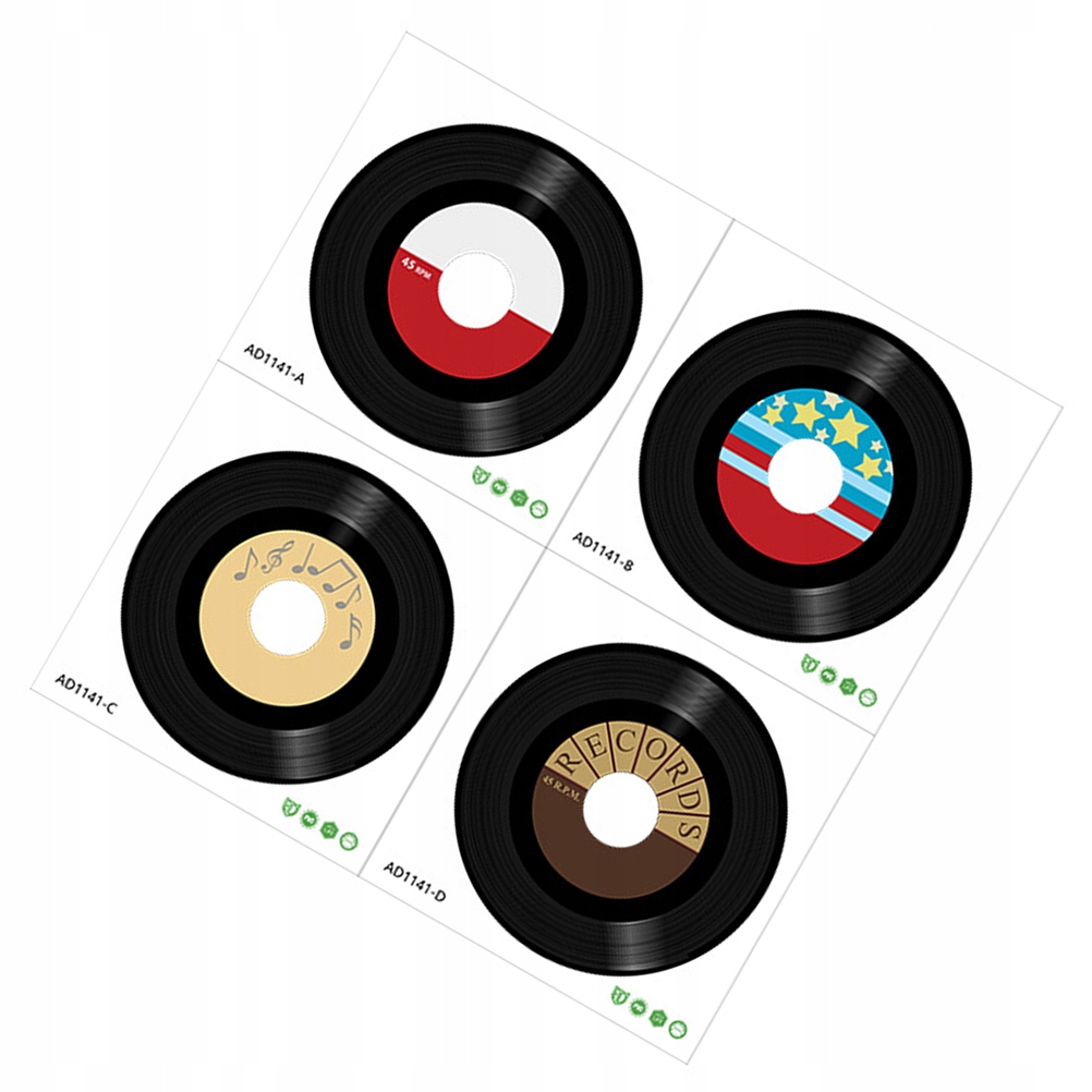 VINYL RECORD STICKERS RECORDS MUSIC WALL BACKDROP - 14775836943 ...