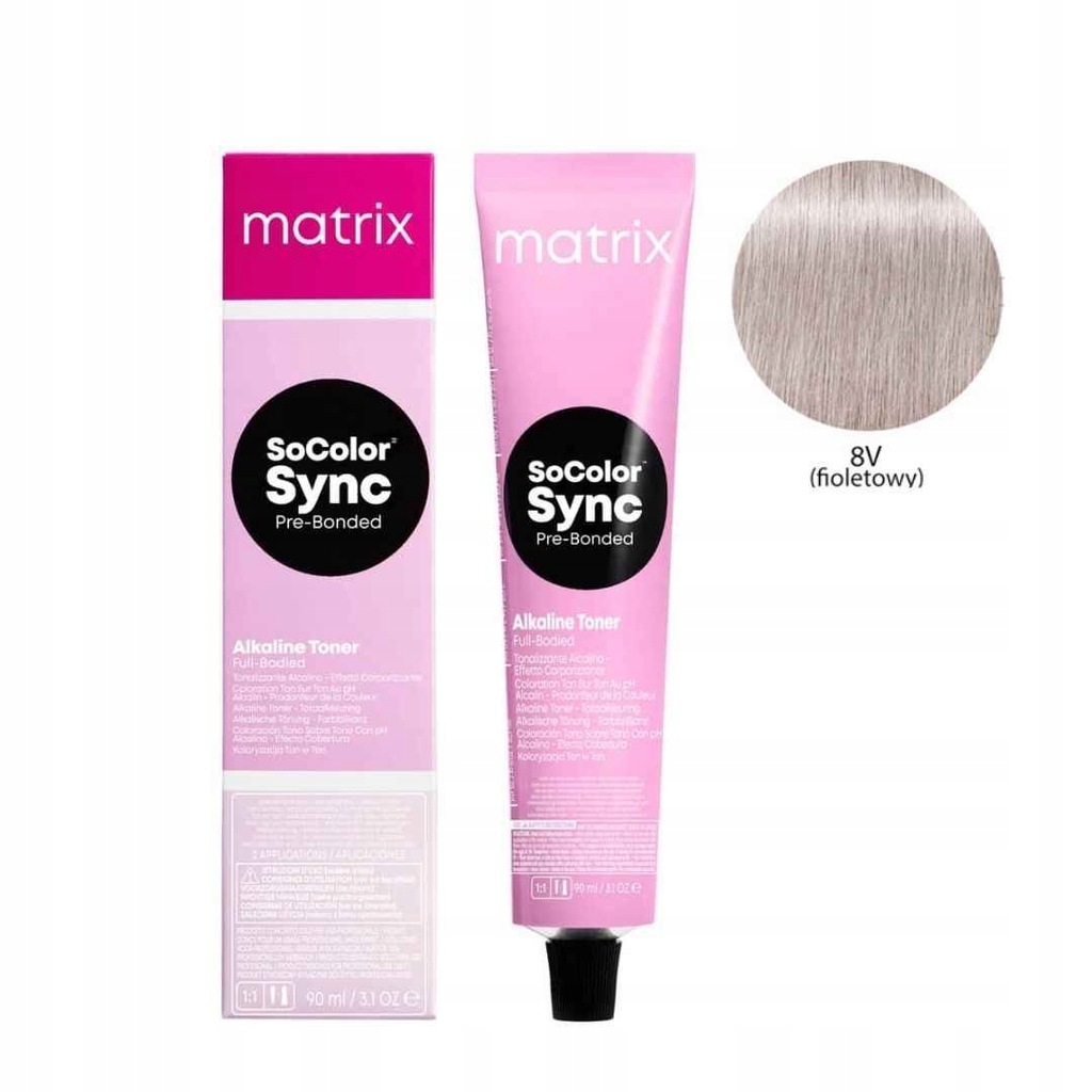 Matrix Color Sync Pre-Bonded toner 90 ml 8V Jasny Blond Fioletowy ...