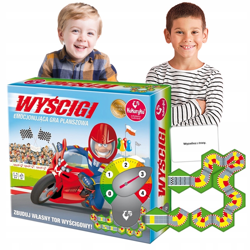 PLANSZOWA Gra DLA DZIECI Wyścigi ZABAWA NA DŁUGO - 13147285034 - oficjalne archiwum Allegro