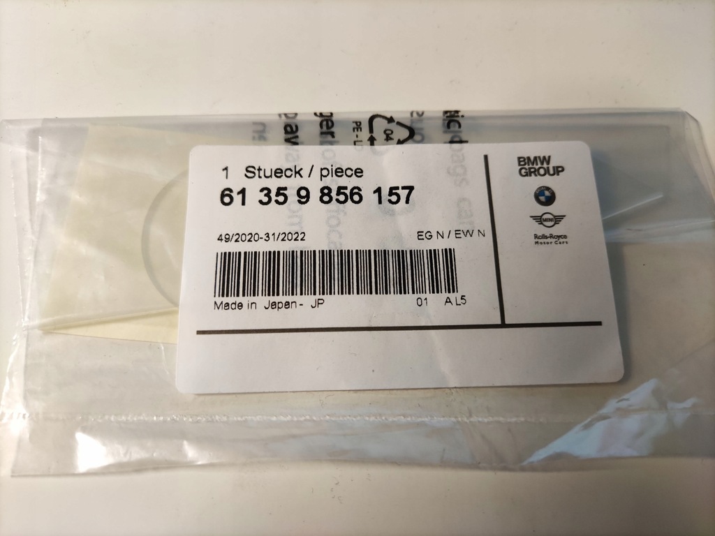 BMW płytka silikonowa czujnika świateł org - 10748410828 - oficjalne ...