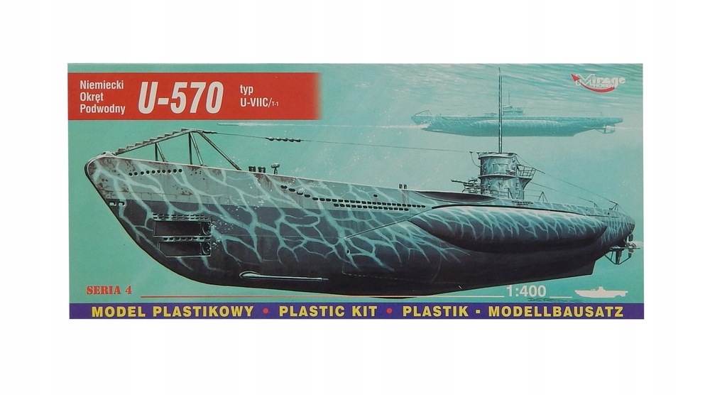 B324 Model okręt podwodny do sklejania U-BOOT U570 - 13225045328 ...