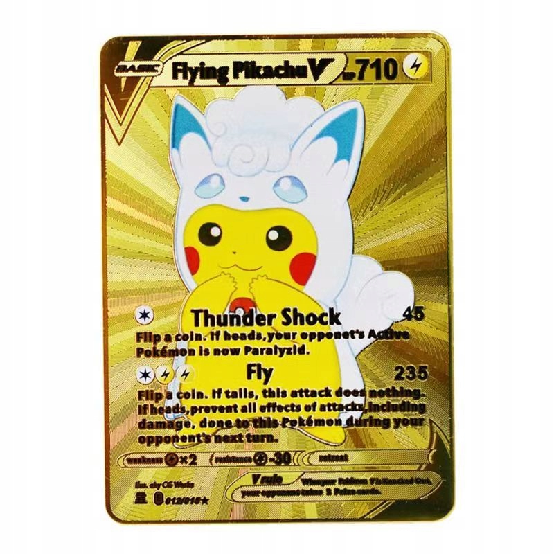 Złota METALOWA karta pokemon ZŁOTA KARTA POKEMON - 15647544364 ...