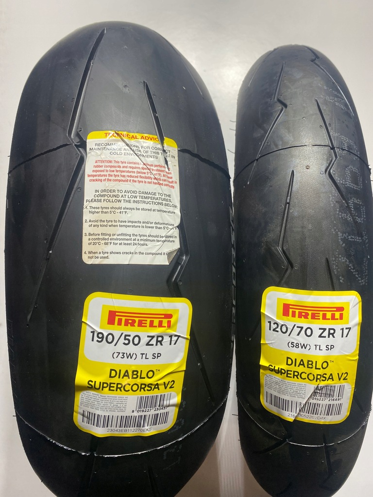 OPONY PIRELLI SUPERCORSA SP V2 120/70/17 190/50/17 - 13254868414 ...